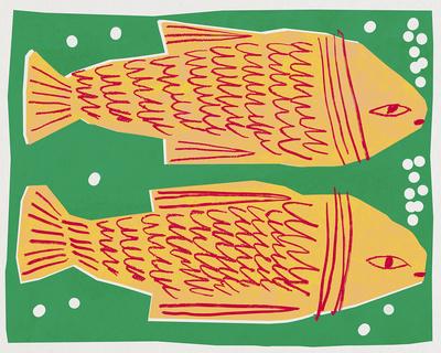 'Bold Blocks - Fish' Giclee Print - Chloe Watts | Art.com