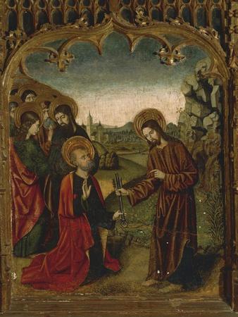 'Christ Handing over Keys to St Peter, 16th Century, Right Chapel ...
