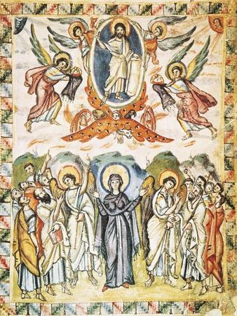 'Christ's Ascension, Miniature from the Rabula Gospels, Syria 6th ...