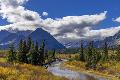 'Autumn hues along the Belly River in Glacier National Park, Montana ...