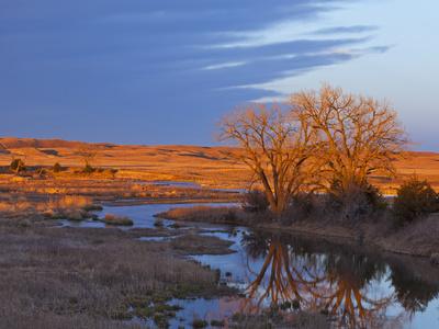 Bathed in Sunset Light the Calamus River in Loup County, Nebraska, USA ...