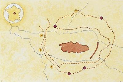 City Plan of Gallic Alesia and Lines of the Siege by Julius Caesar in ...