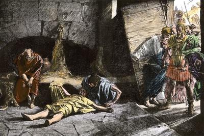 Civilization of Antiquity: Suicide of the Roman Emperor Neron in the ...