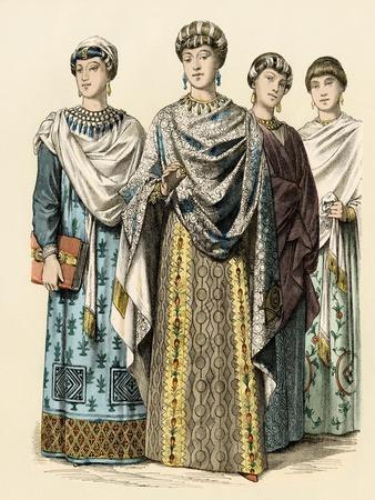 'Civilization of Antiquity: Women of Court of Imperator Theodora (Circa ...