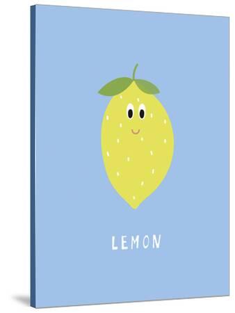 'Fruity Friends - Lemon' Stretched Canvas Print - Clara Wells | Art.com