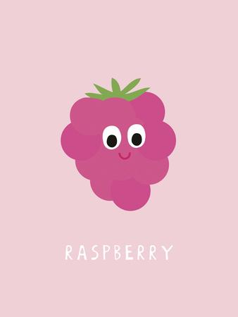 Fruity Friends - Raspberry Giclee Print - Clara Wells | Art.com