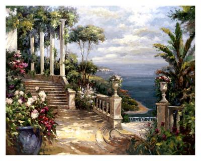 'Classic Terrace View' Art Print - Paline | Art.com