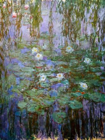 Blue Water Lilies (Detail), 1916-1919 (Oil on Canvas) Giclee Print ...