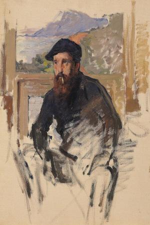 'Self Portrait in His Atelier, c.1884' Giclee Print - Claude Monet ...