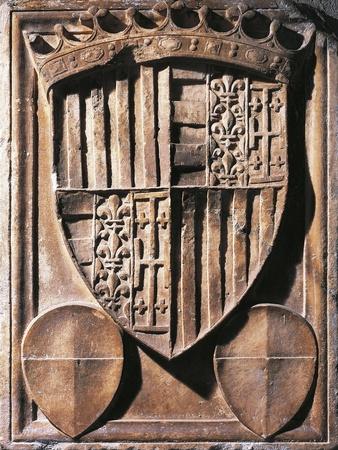 'Coat of Arms of Aragon Family, Relief from Porta Nolana, Naples ...