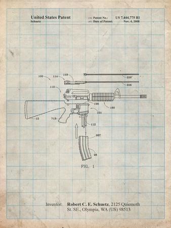 'AR 15 Patent' Art Print - Cole Borders | Art.com