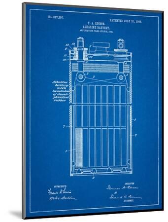 'Edison Alkaline Battery Art' Mounted Art Print - Cole Borders | Art.com