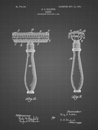 'PP1026-Black Grid Safety Razor Patent Poster' Giclee Print - Cole ...