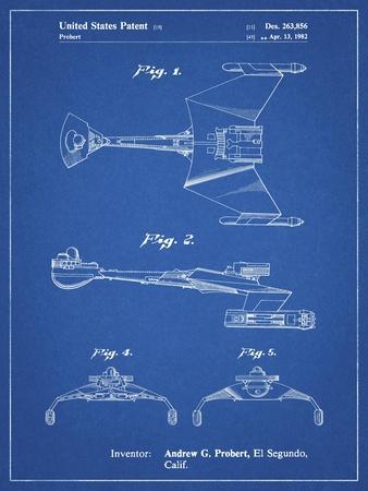 PP1053-Blueprint Star Trek Klingon Empire Starship Poster Giclee Print ...