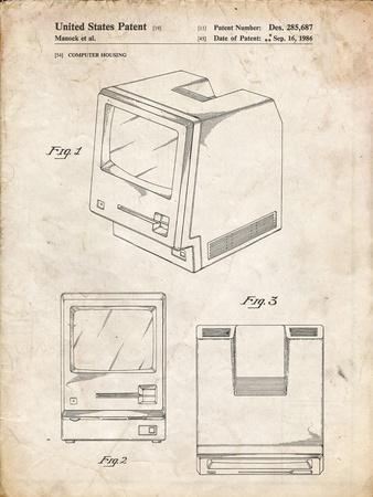 'PP176- Vintage Parchment First Macintosh Computer Poster' Giclee Print ...