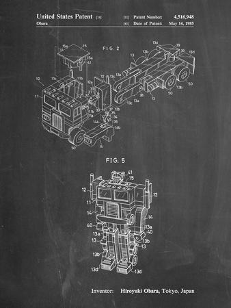 'PP179- Chalkboard Optimus Prime Transformer Poster' Giclee Print ...