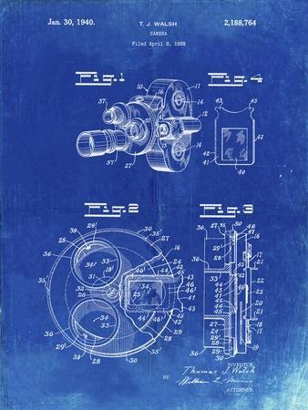 'PP198- Faded Blueprint Bell and Howell Color Filter Camera Patent ...