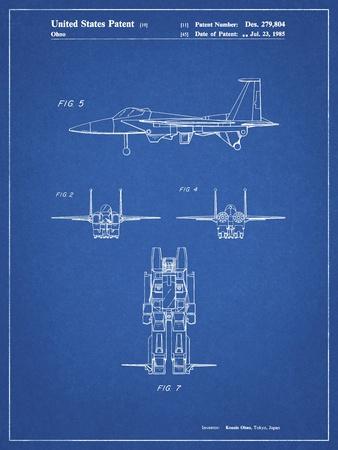 PP202- Blueprint Starscream Transformer Patent Poster Giclee Print ...
