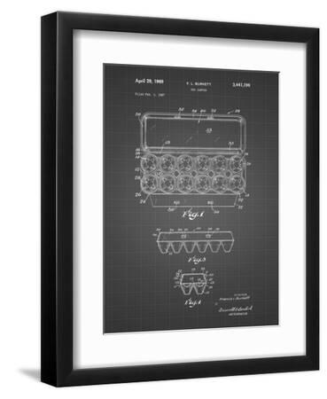 PP480-Black Grid Egg Carton Patent Poster Framed Giclee Print - Cole ...
