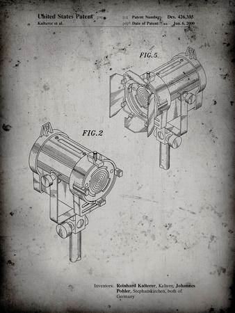 PP495-Faded Grey Stage Lights Patent Poster Giclee Print - Cole Borders ...