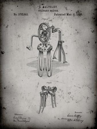 'PP620-Faded Grey Baltzley Egg Beater Patent Poster' Giclee Print ...