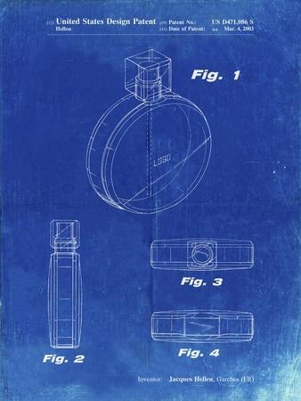 'PP630-Faded Blueprint Perfume Jar Poster' Giclee Print - Cole Borders ...