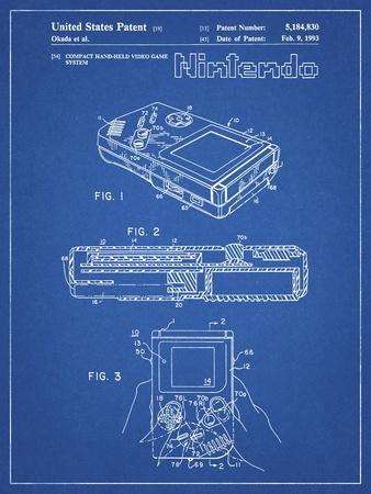 'PP70-Blueprint Nintendo Game Boy Poster' Giclee Print - Cole Borders ...