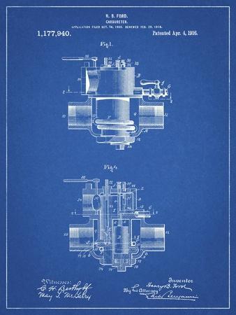 'PP835-Blueprint Ford Carburetor 1916 Patent Poster' Giclee Print ...