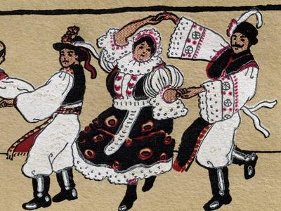Collection of Czechoslovak Folk Dances, Detail of Engraving, Czech ...