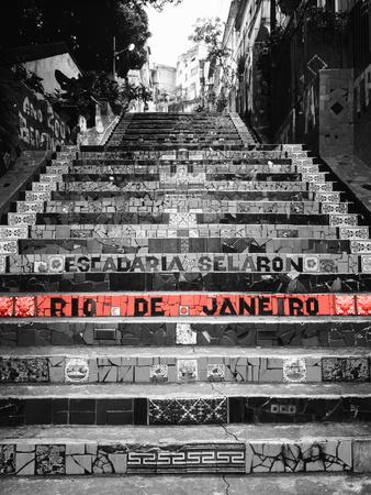 'Color Pop, Low angle view of a staircase, Lapa Steps, Rio De Janeiro ...