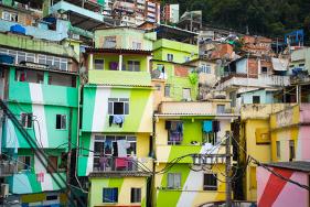 'Colorful Painted Buildings of Favela in Rio De Janeiro Brazil ...