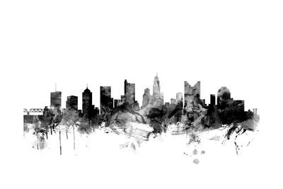 'Columbus Ohio Skyline' Art Print - Michael Tompsett | Art.com