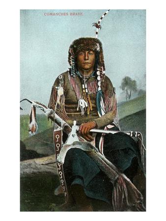 'Comanche Brave' Art Print | Art.com
