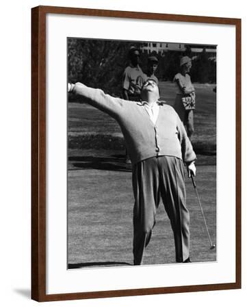 Comedian Jackie Gleason Playing Golf at Broadmoor Hotel During ...