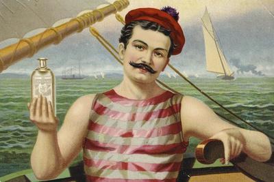Compound Oxygen, Healthy Sailor Selling Medicine Advertisement Giclee ...