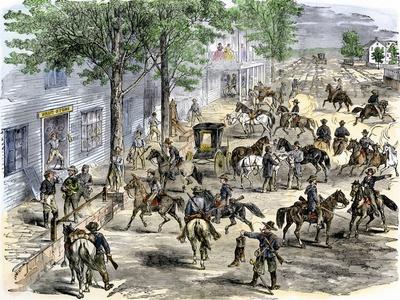 'Confederate Cavalry Ransacking New Windsor, Maryland, during the Civil ...