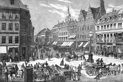 'Copenhagen Street Scene' Art Print | Art.com