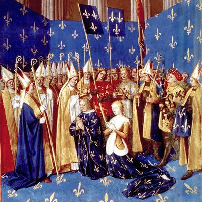 Coronation of French King Louis VIII and Queen Blanche of Castille in ...