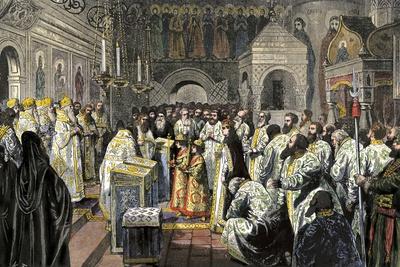 Coronation of the Two Romanov Children: Ivan V (1666-1696) and Peter I ...