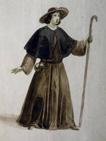 Costume Sketch for Leonora in La Favorite Giclee Print | Art.com