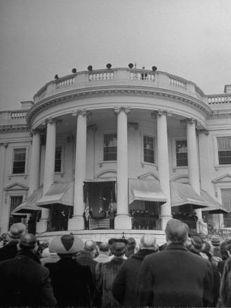 'Crowd Standing Outside White House During Inauguration of President ...