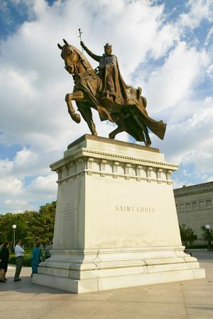 'Crusader King Louis IX statue in front of the Saint Louis Art Museum ...