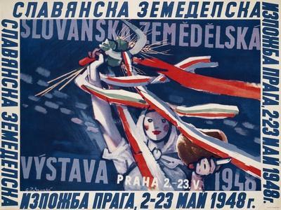 Czechoslovakia, Prague, 2 to 23 May 1948, Propaganda Poster Giclee ...