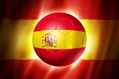 Soccer Football Ball with Spain Flag Art Print - daboost | Art.com