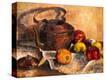 'Teapot with Apples and Lemons Still Life Painting' Photographic Print ...