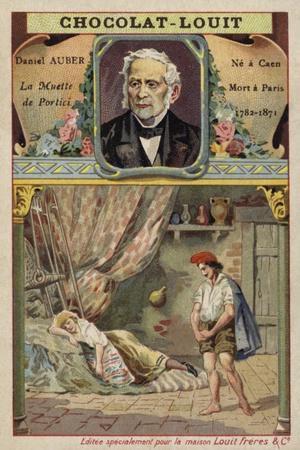 'Daniel Auber, French Composer, and a Scene from His Opera La Muette De ...