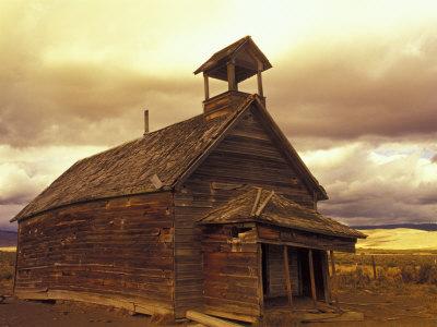 'School House on the Ponderosa Ranch, Seneca, Oregon, USA' Photographic ...