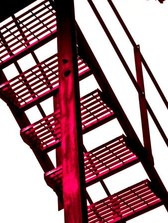 'Red Fire Escape' Photographic Print - David Ridley | Art.com