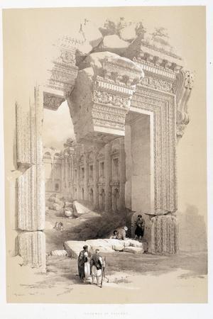 'Baalbek Gate in Lebanon, Drawing Made on 07/05/1839 in “The Holy Land ...