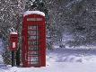 'Red Letterbox and Telephone Box in the Snow, Highlands, Scotland, UK ...